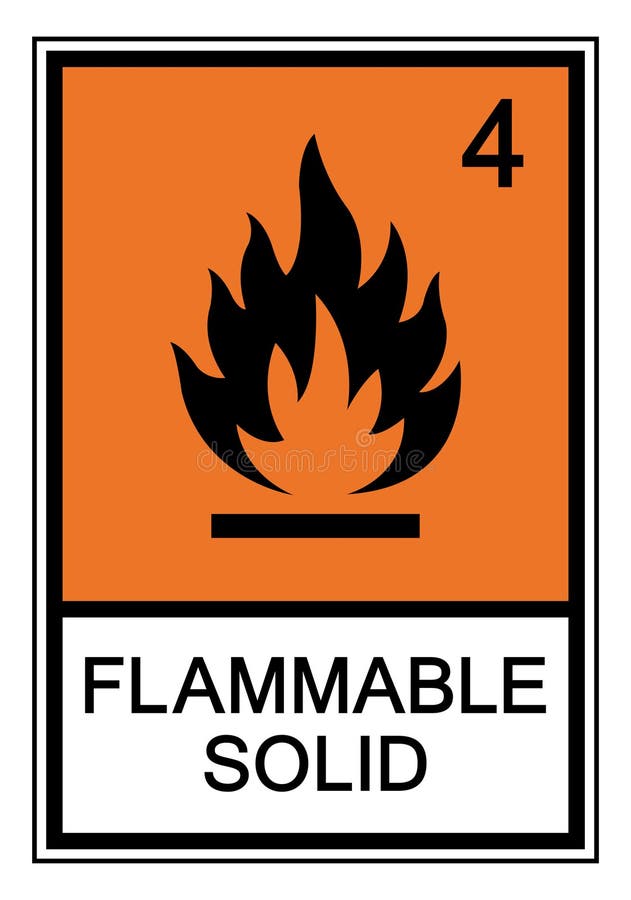 Flammable Solid Symbol Sign Stock Illustrations – 823 Flammable Solid ...