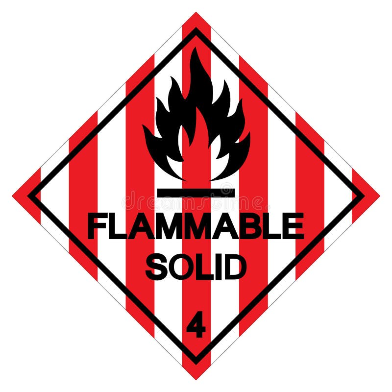 Flammable Solid Symbol Sign ,Vector Illustration, Isolate on White ...