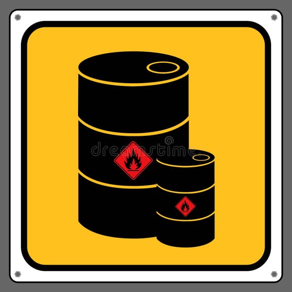 Flammable Storage Tanks, Flammable Storage Areas,sign Caution. Stock ...