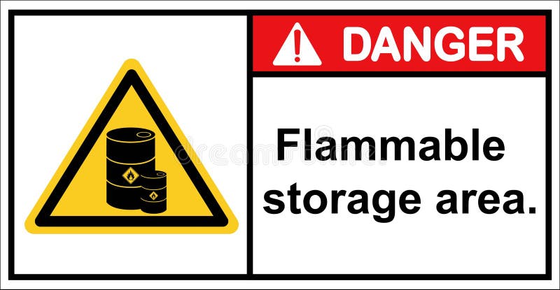 Flammable Storage Tanks, Flammable Storage Areas,sign Danger. Stock ...