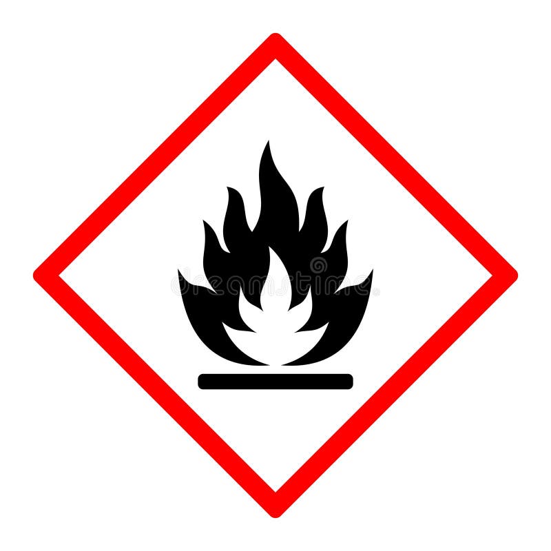 Flammable Substances Sign. Vector Illustration of GHS Hazard Stock ... Flammable Substances Sign. Vector Illustration of GHS Hazard Stock ...
