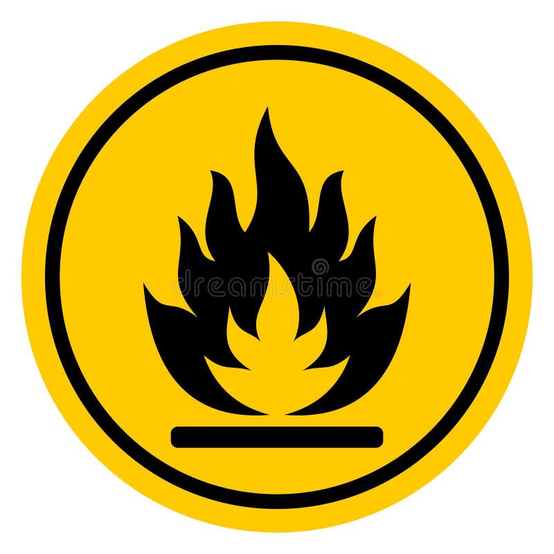 Flammable Substances Sign. Vector Illustration of GHS Hazard Stock ...