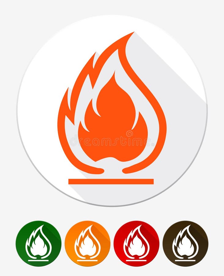 Flammable Symbol. Fire Icon. Packaging Symbol for Delivery of Ca Stock ...