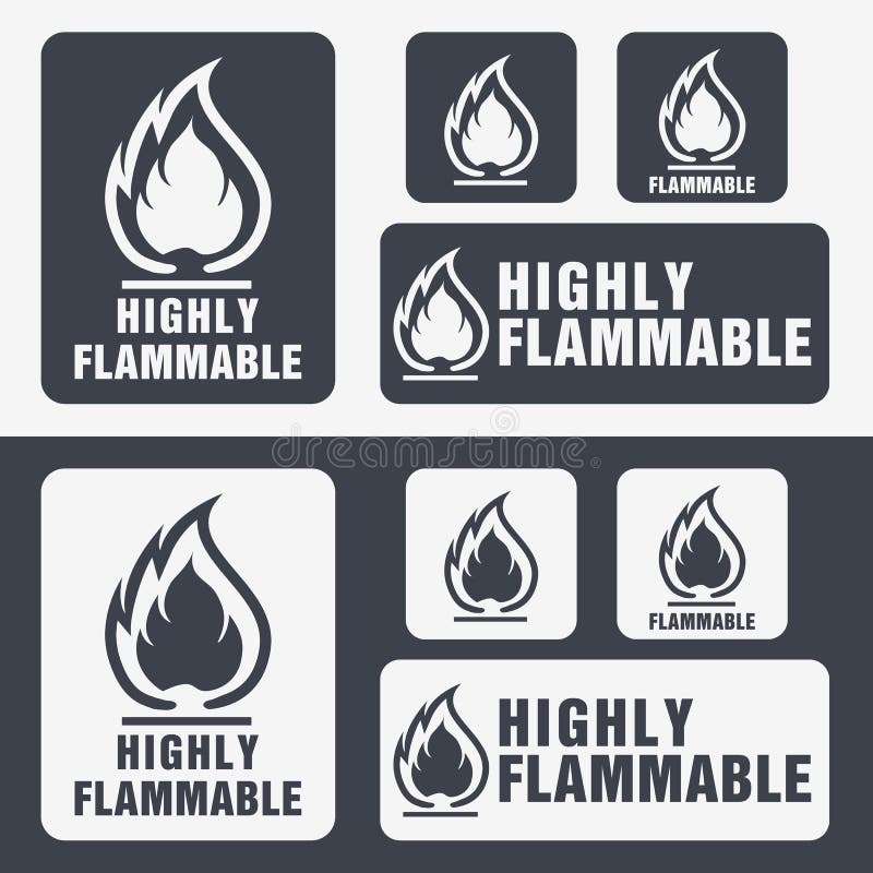 Flammable Symbol. Fire Icon. Packaging Symbol for Delivery of Ca Stock ...