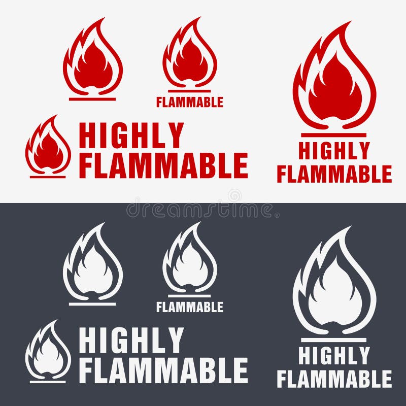 Flammable Symbol. Fire Icon Stock Vector - Illustration of logo ...