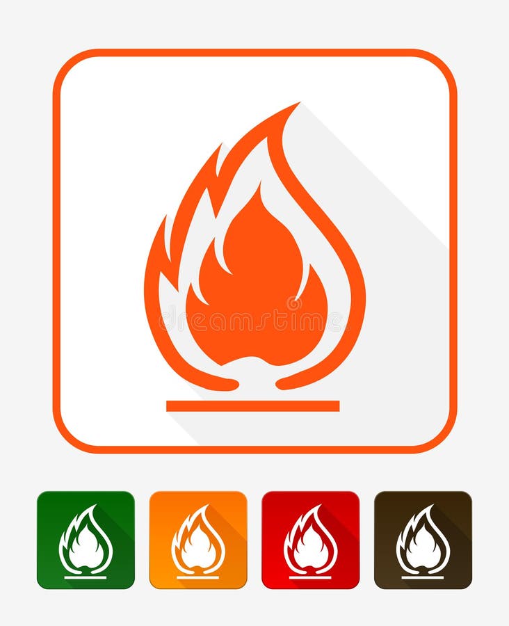 Flammable Symbol. Fire Icon Stock Vector - Illustration of icon, fire ...