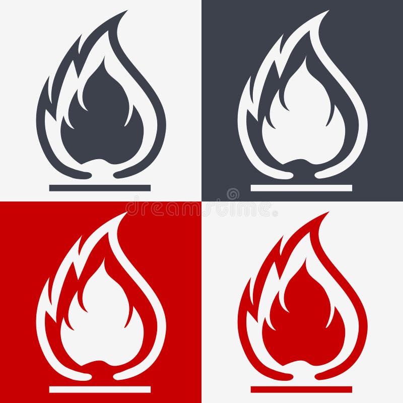 Flammable Symbol. Fire Icon. Packaging Symbol for Delivery of Ca Stock ...