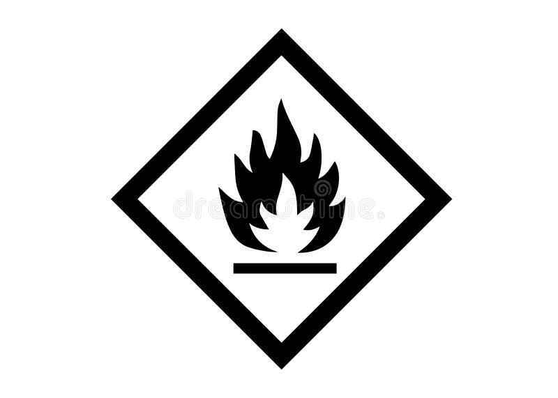 Flammable symbol sign stock illustration. Illustration of control ...