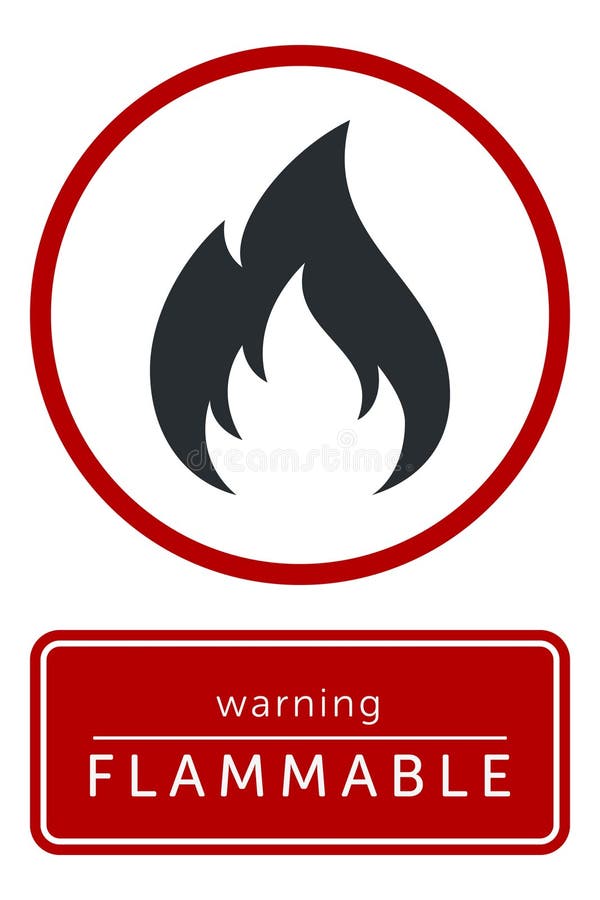 Flammable Symbol. Packaging Symbol Stock Illustration - Illustration of ...