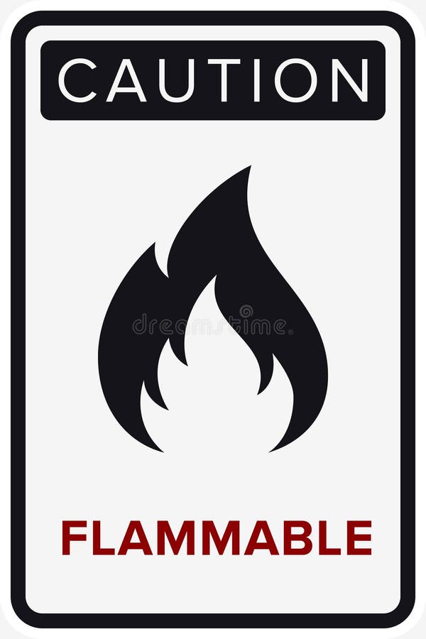 Flammable Symbol. Packaging Symbol Stock Illustration - Illustration of ...