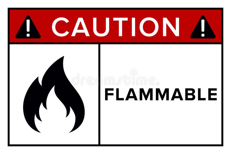 Flammable Symbol. Packaging Symbol Stock Illustration - Illustration of ...