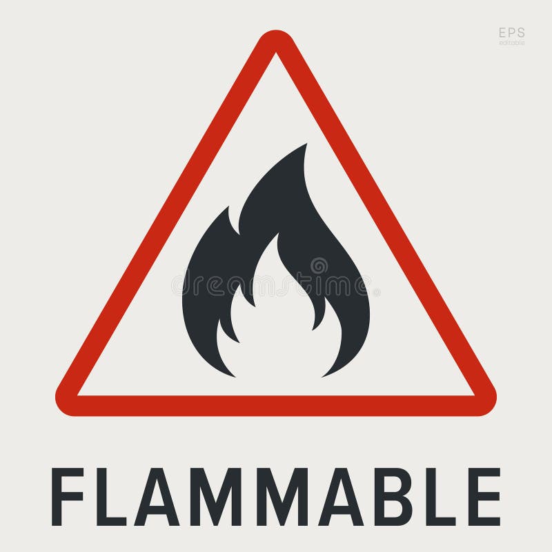 Flammable Symbol. Packaging Symbol Stock Illustration - Illustration of ...