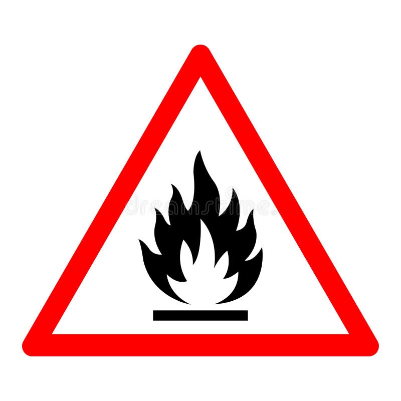 Flammable Symbol Sign ,Vector Illustration, Isolate on White Background ...