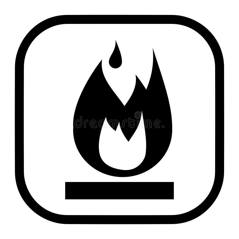 No Flammable Symbol Sign, Vector Illustration, Isolate on White ...