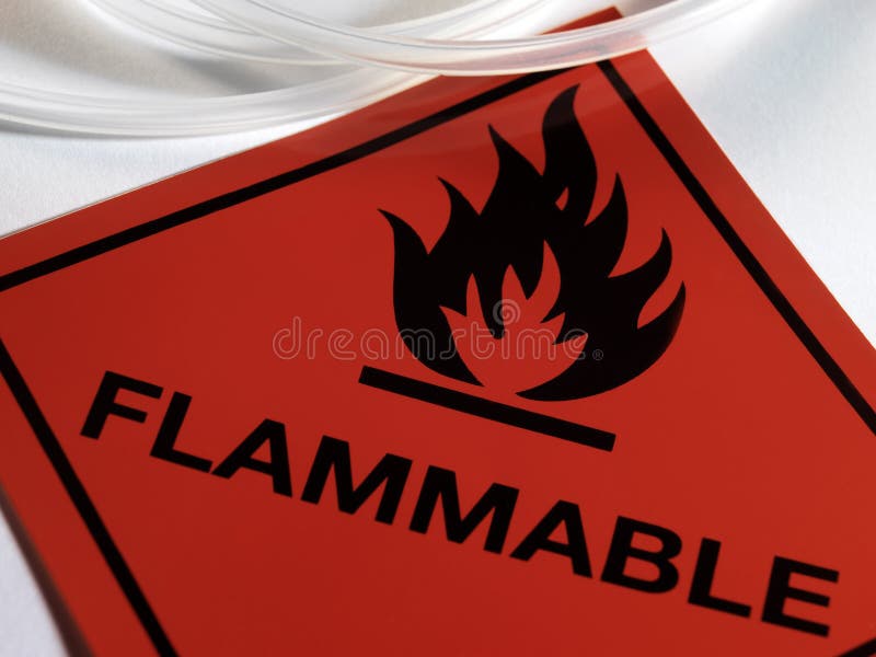 Flammable Warning Sign stock image. Image of flammable - 16148735