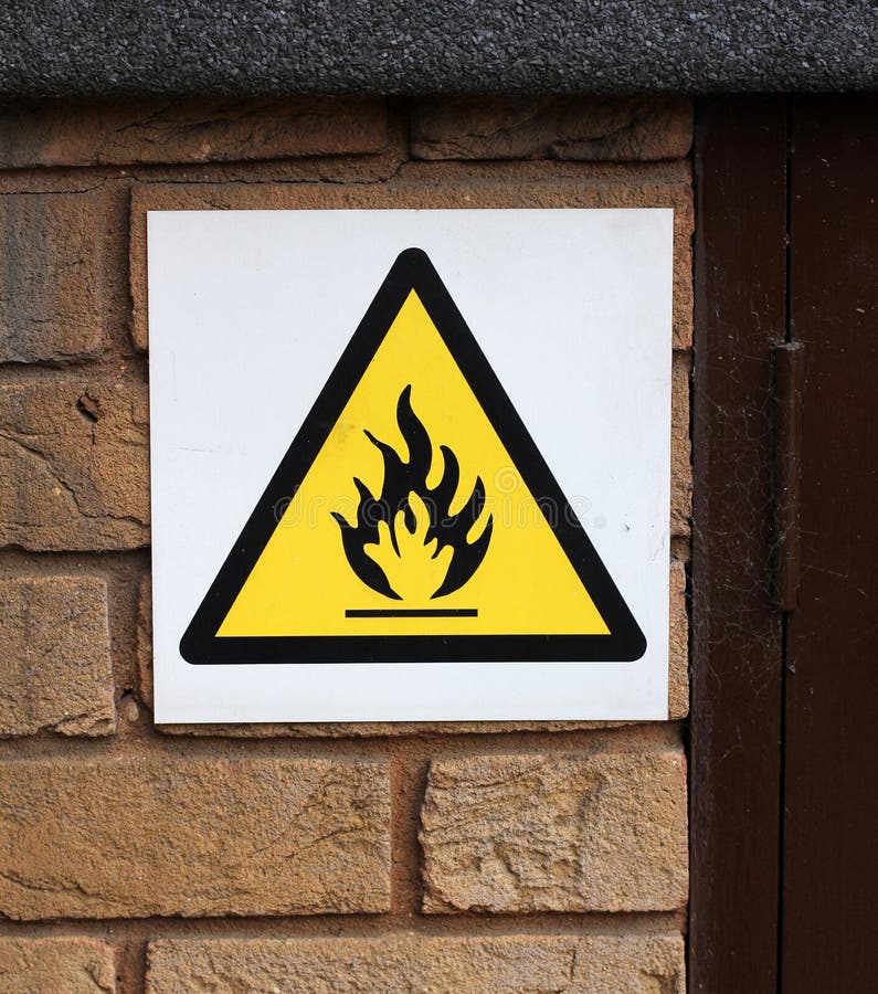 WARNING Fire Hazard - Road Signs Stock Image - Image of gravel, sign ...