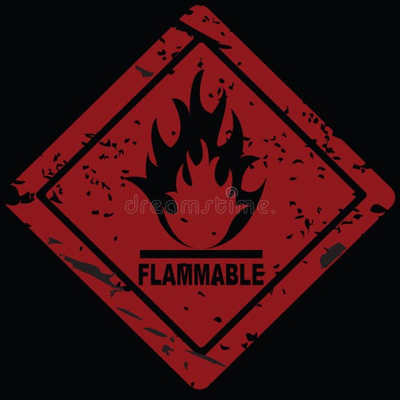 Flammable warning symbol stock illustration. Illustration of mark ...