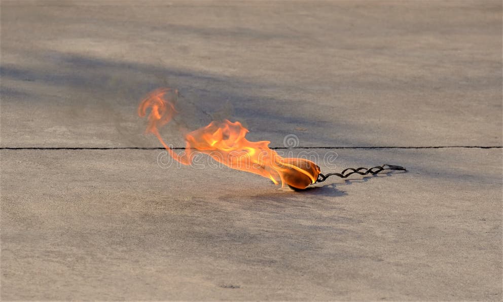 A Flammable Wire Rope is Placed on the Floor Stock Photo - Image of ...