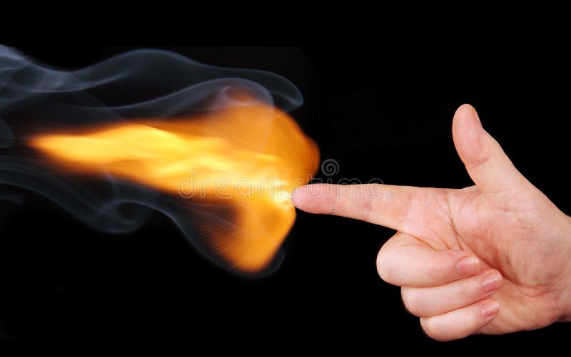 Hand auf Feuer stockfoto. Bild von flamme, brennen, leuchte - 8040024