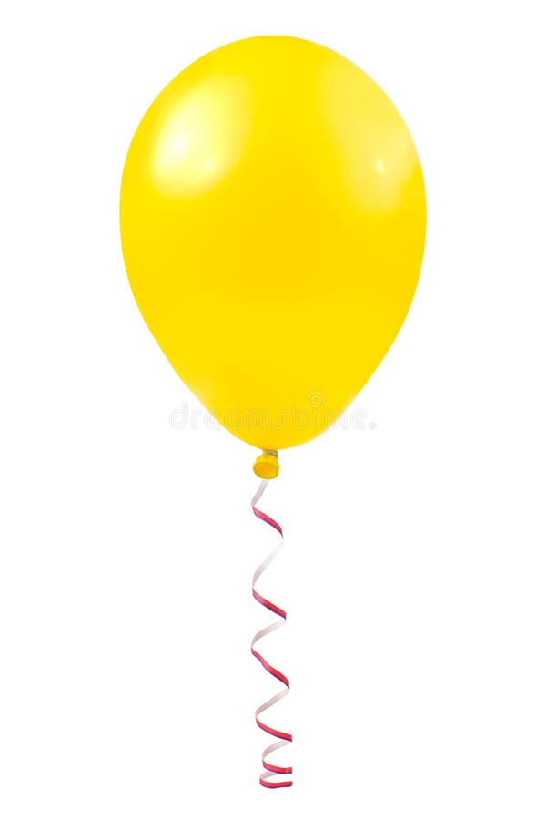 Ballon jaune photo stock. Image du anniversaires, fête - 3957070