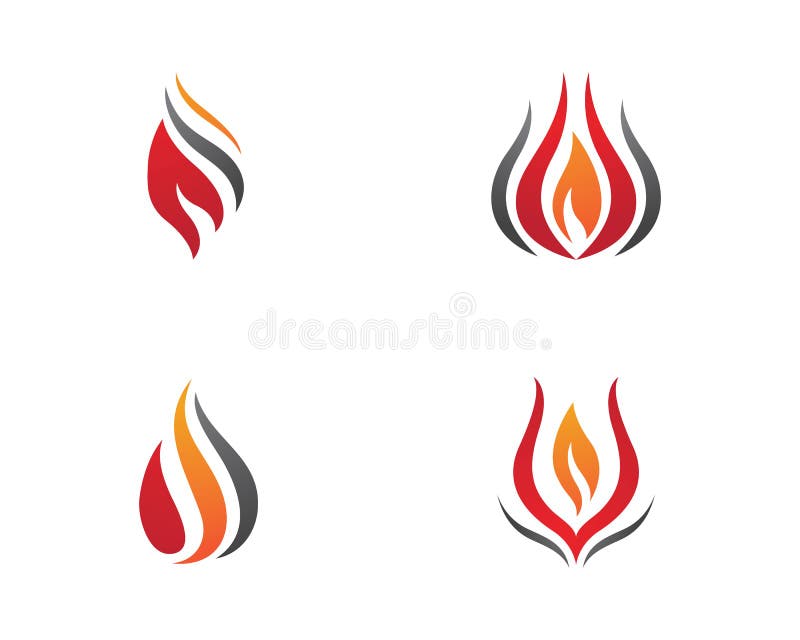Flamme Logo Template Du Feu Illustration de Vecteur - Illustration du ...