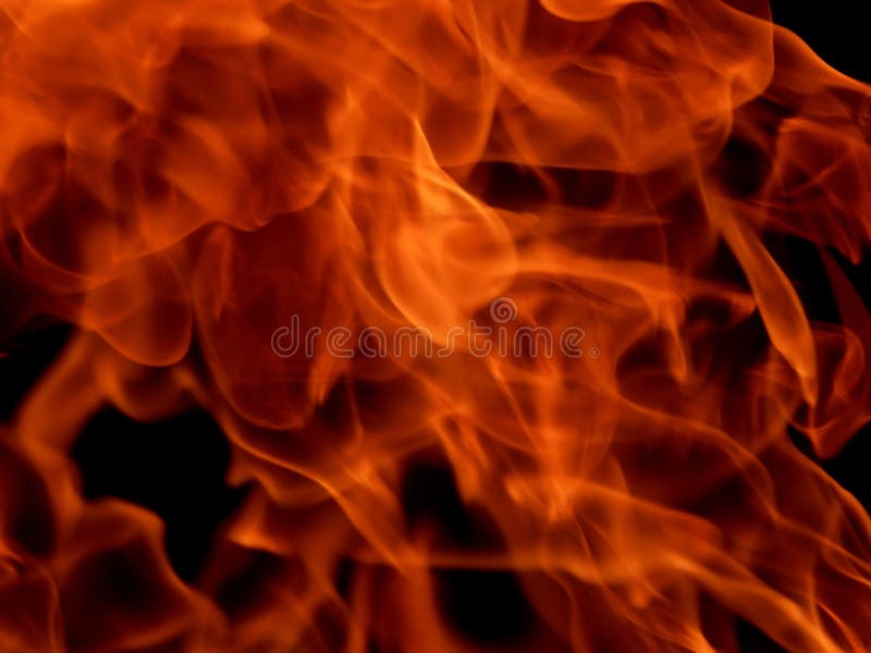 Flammen Des Roten Feuers Auf Einem Schwarzen Hintergrund Stockfoto ...