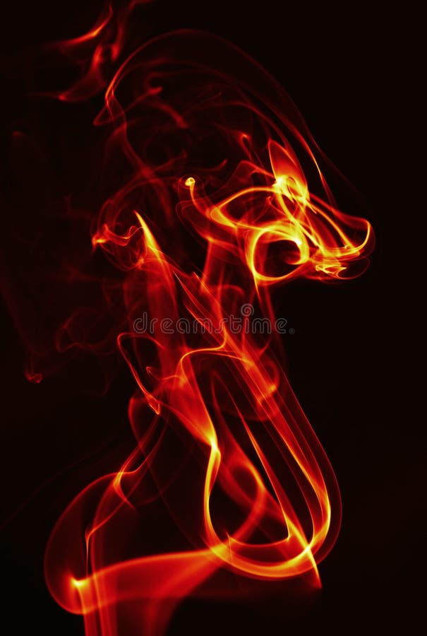 Flammes De Feu Sur Fond Noir Photo stock - Image du noir, campfire ...