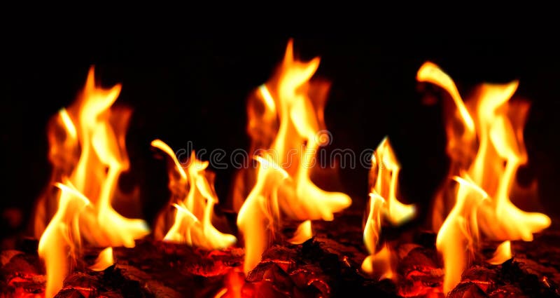 Cercle De Flambage De Flammes Sur Le Fond Noir Photo stock - Image du ...