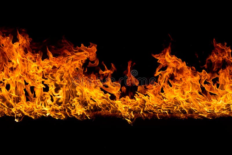 Cercle De Flambage De Flammes Sur Le Fond Noir Image stock - Image du ...