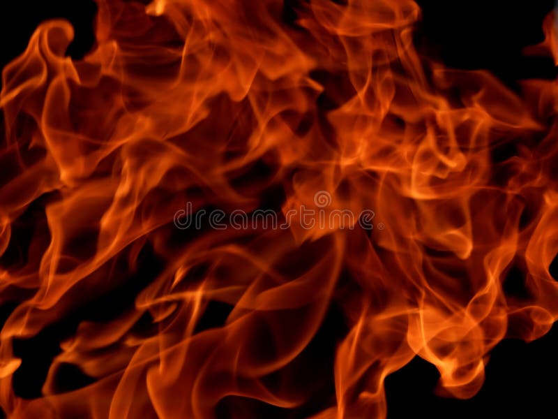 Flammes Du Feu Rouge Sur Un Fond Noir Image stock - Image du énergie ...