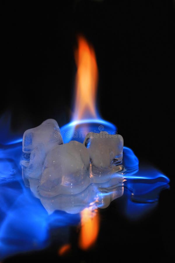 Fire and Ice stock photo. Image of flames, fire, blue - 56450108