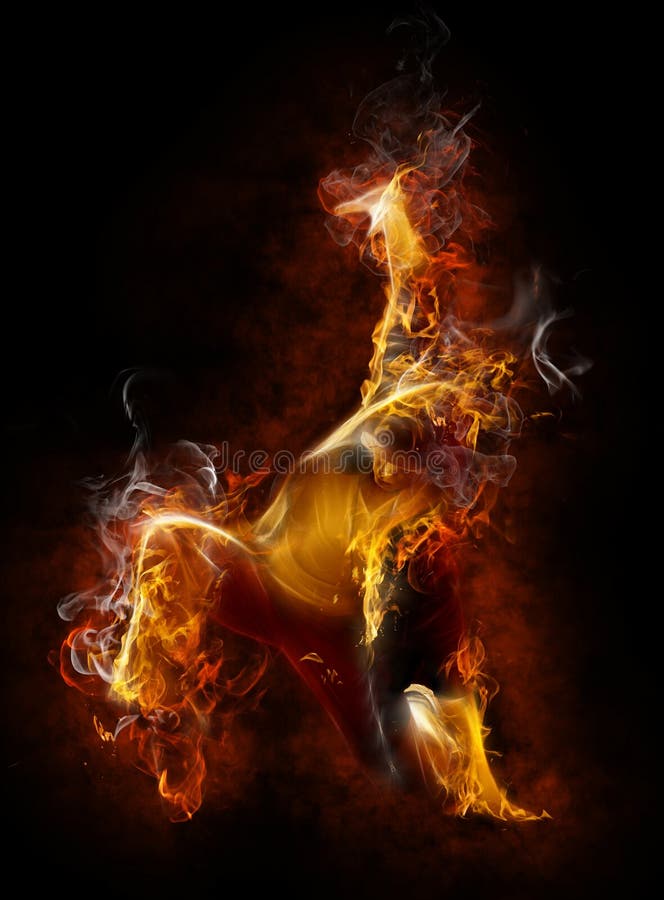 Flamy woman stock photo. Image of abstract, modern, fiery - 11734314