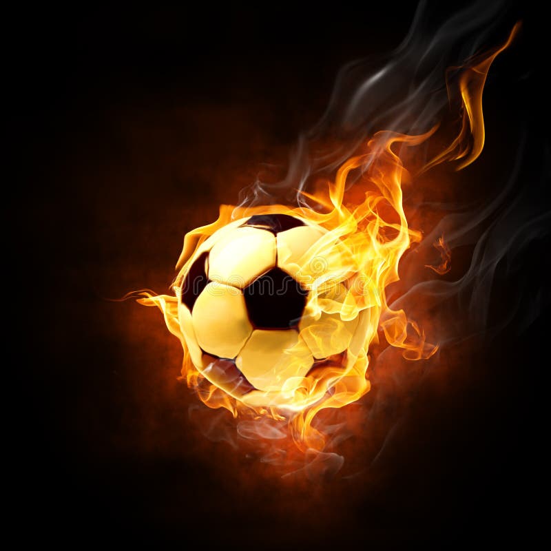 Flaming Soccer Ball Logo stock vector. Illustration of ball - 11760112