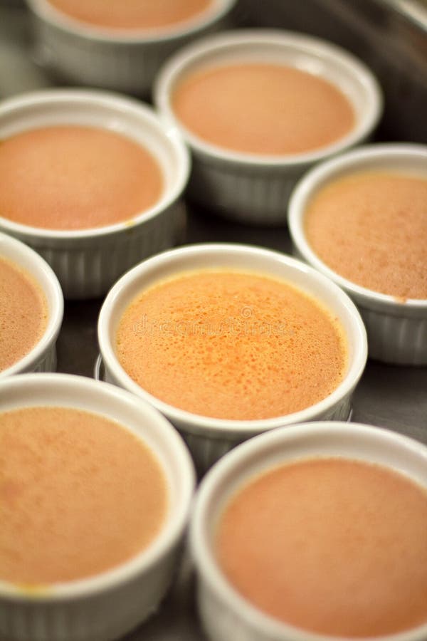 Flan stock photo. Image of brulee, food, ramekins, europe - 28596170