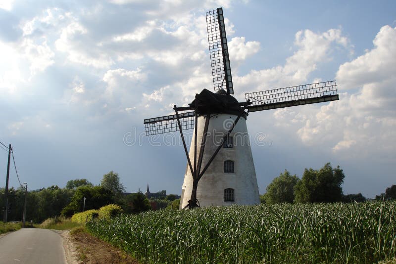 Flanders windmill stock photo. Image of flanders, sails - 15313286