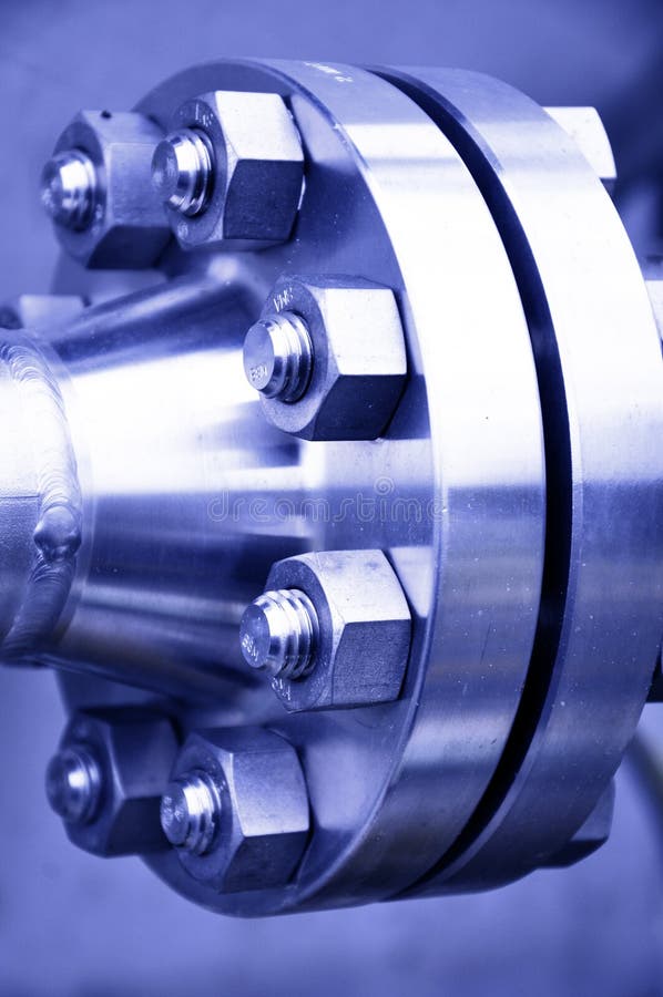 The Flanged Connection of Pipeline Stock Photo - Image of fitting ...