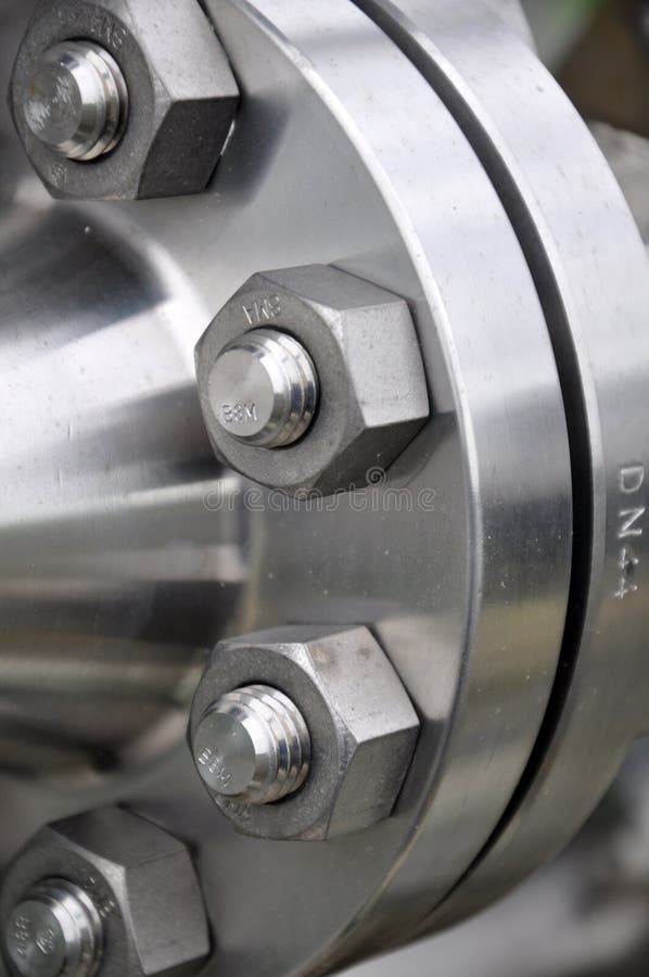 The Flanged Connection of Pipeline Stock Photo - Image of flange ...
