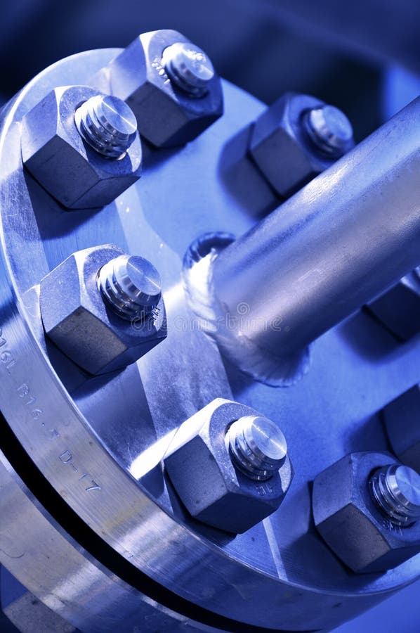 The Flanged Connection of Pipeline Stock Photo - Image of fitting ...
