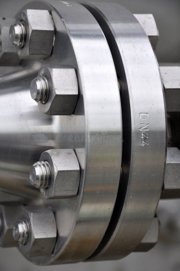 The Flanged Connection of Pipeline Stock Photo - Image of leakage, iron ...
