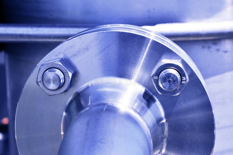 The Flanged Connection of Pipeline Stock Photo - Image of crude ...