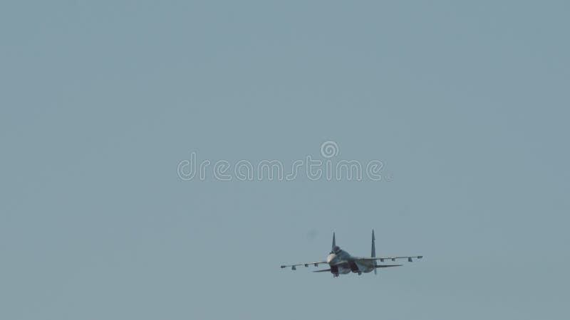 Flanker Fighter Flying in the Sky Stock Footage - Video of aerial ...