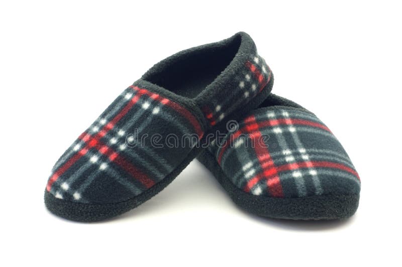 Flannel slippers stock image. Image of checkerboard, feet - 8327861