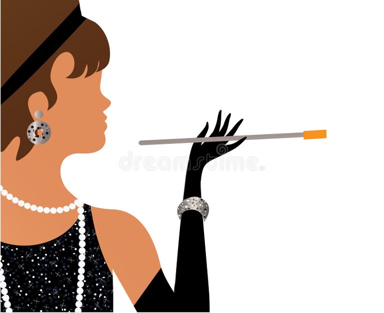 Flapper Dress Stock Illustrations – 789 Flapper Dress Stock ...