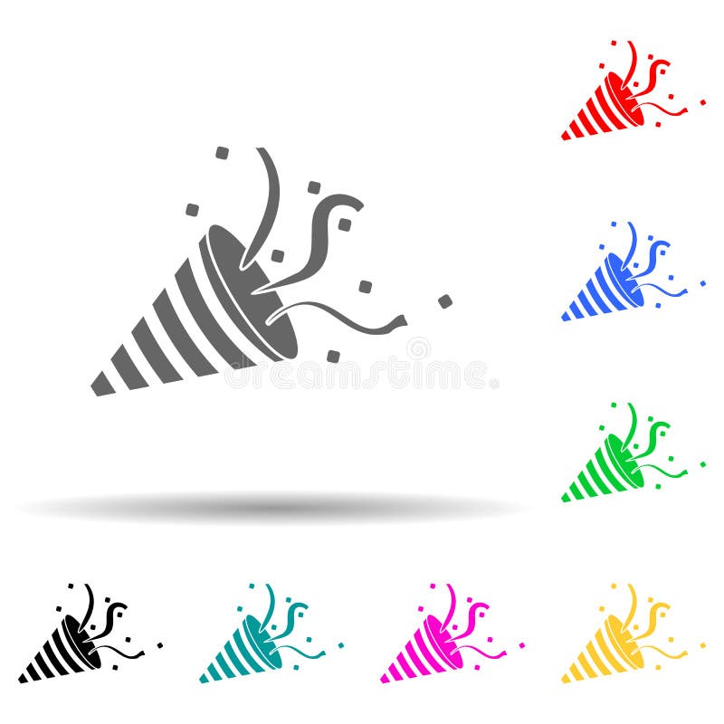 Flapper Multi Color Style Icon. Simple Glyph, Flat Vector of Party ...