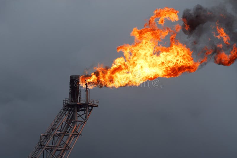 Gas Vent Flare Boom stock photo. Image of boom, burn, lights - 3067726