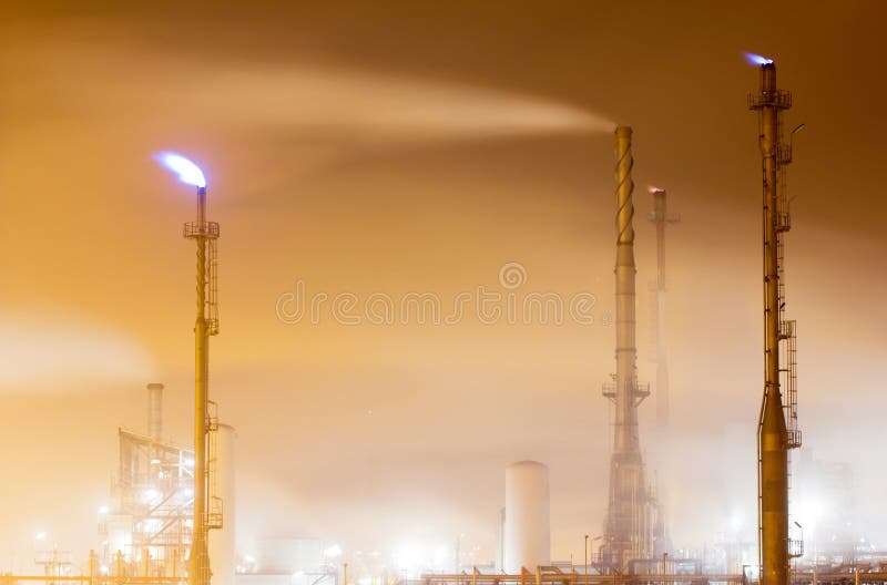 Oil Rig Gas Flare Tower stock photo. Image of industry - 36063698