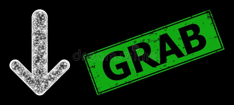 Textured Grab Stamp and Net Arrow Down Mesh with Bright Glitter Dots ...