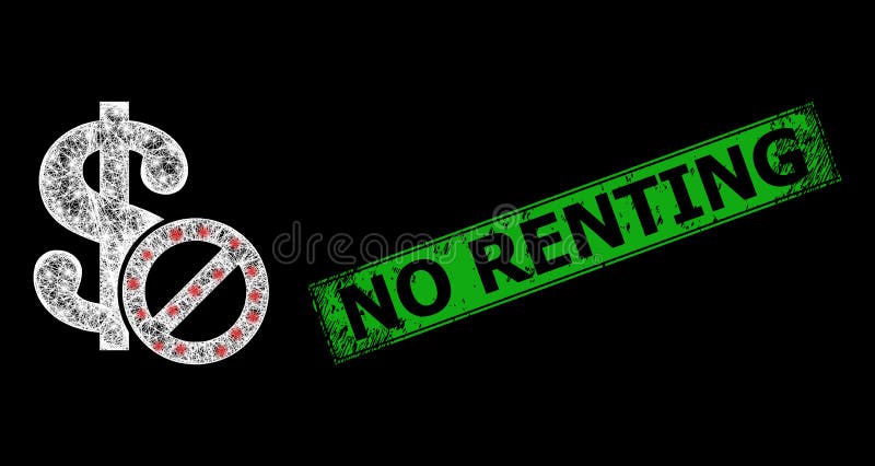 Textured No Renting Seal and Net Forbidden Dollar Mesh with Bright ...