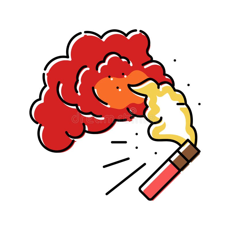 Flare Fire Color Icon Vector Illustration Stock Vector - Illustration ...