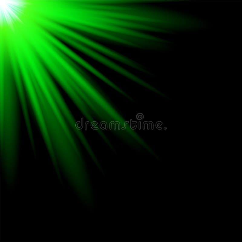 Light Flare Green Effect. Vector Stock Vector - Illustration of energy ...